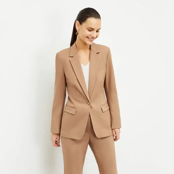 M.M.LAFLEUR The Yiyan Classic Wool Twill Blazer