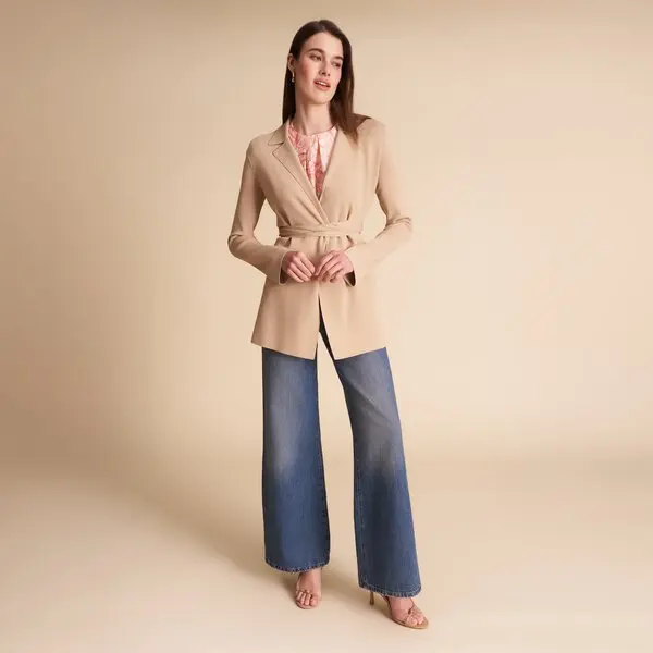 M.M.LAFLEUR Merritt Wrap Jardigan - Latte