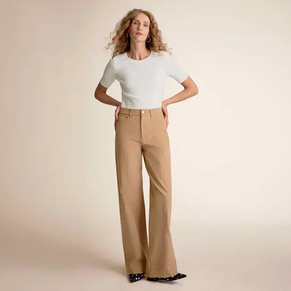 M.M.LAFLEUR Choe All-season Stretch Knit Top - Ivory