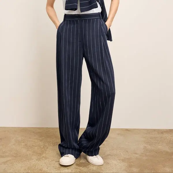 M.M.LAFLEUR Fitz Pleated Wide-leg Trousers - One-color