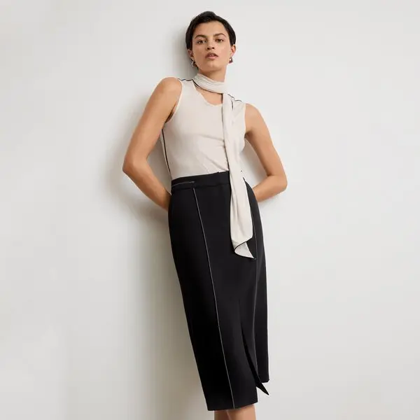 M.M.LAFLEUR Felicity Scarf Tank In Cloud Jersey - One-color