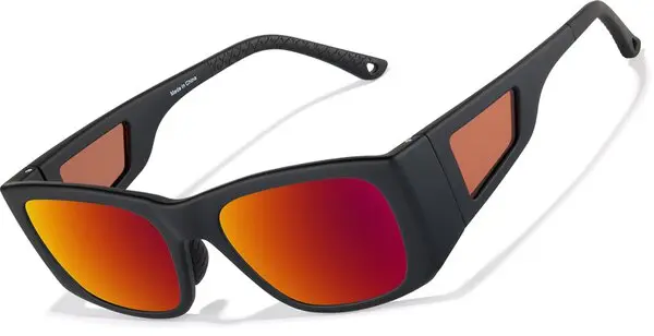 Zenni Sporty Rectangle Full Rim Eyeglasses With Security Strap - Black