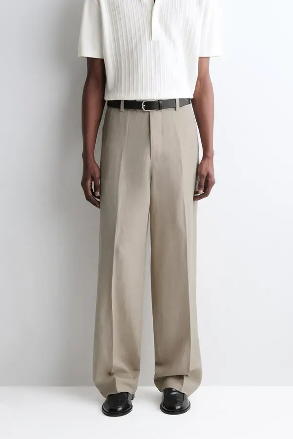 Cos Linen-blend Relaxed-fit Straight-leg Pants