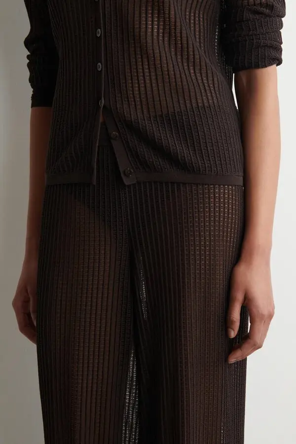 Cos Ribbed Open-knit Wide-leg Pants