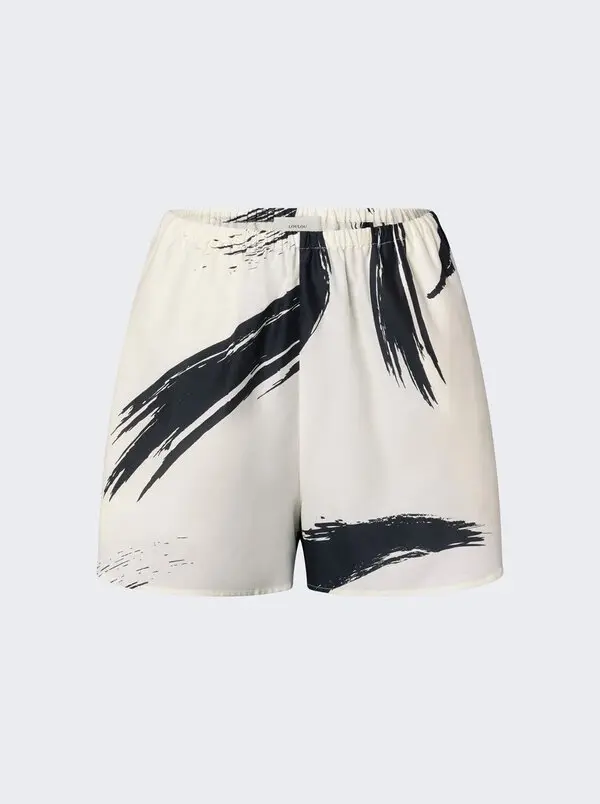 Loulou De Saison Abstract Print Elasticated Shorts