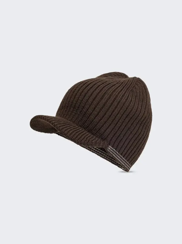 Adidas Y-3 X Wales Bonner Wool Knit Beanie - Brown