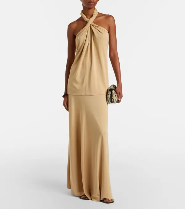 TOTEME Jersey Maxi Skirt - Beige