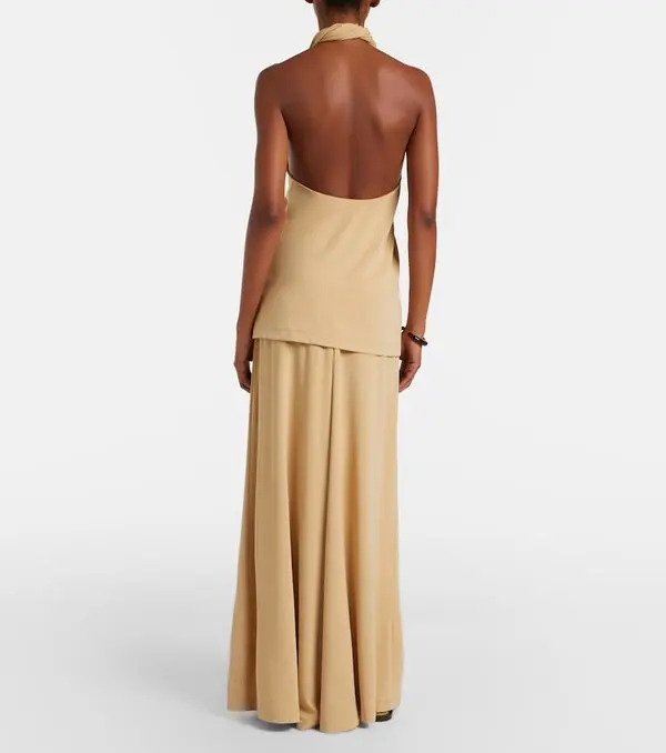 TOTEME Jersey Maxi Skirt - Beige