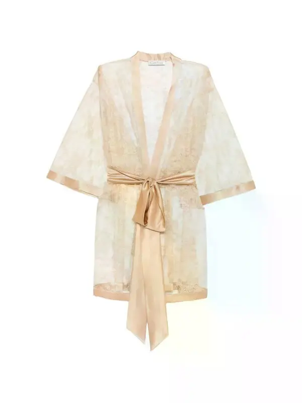 Carine Gilson Lace Robe - Neutrals