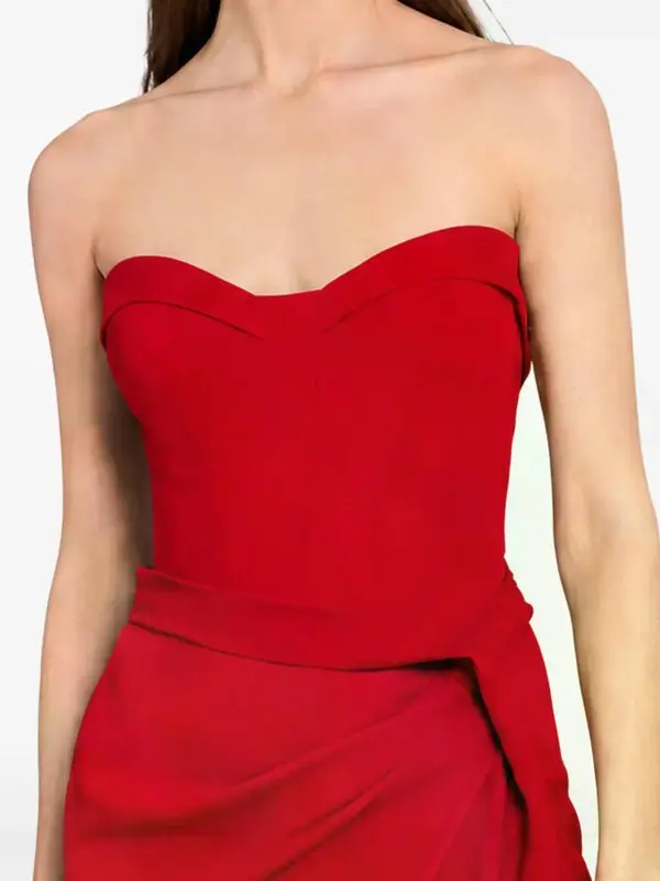GEMY MAALOUF Strapless Draped Sweetheart Neck Dress