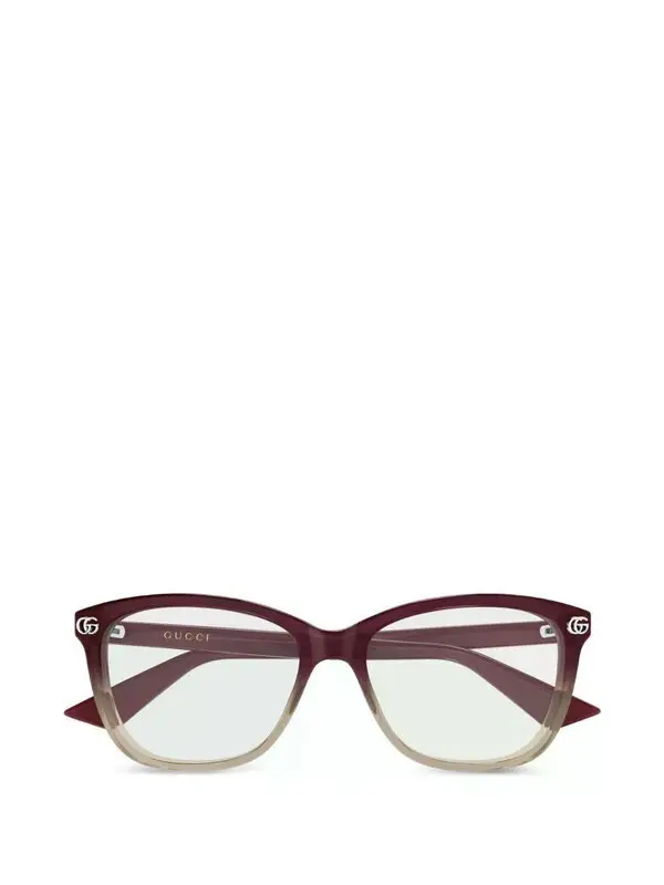 Gucci Double G Cat-eye Glasses - Red