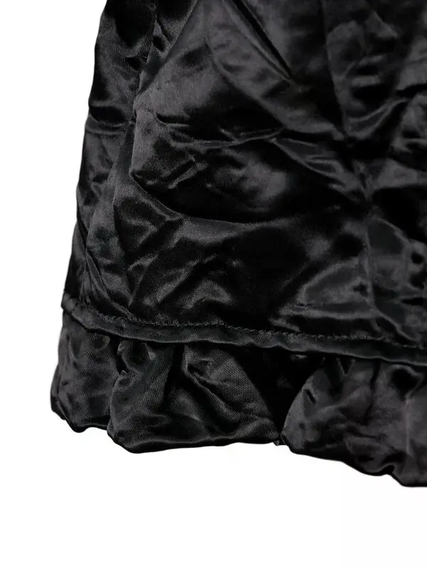 MERYLL ROGGE Crinkled Effect Ruffle Hem V-neck Slip Top