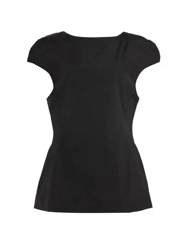 AMOMENTO Taffeta Cap-sleeve Mini Dress