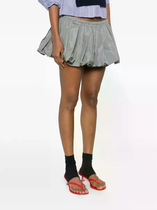 Miu Miu Pleated Puff-ball Mini Skirt