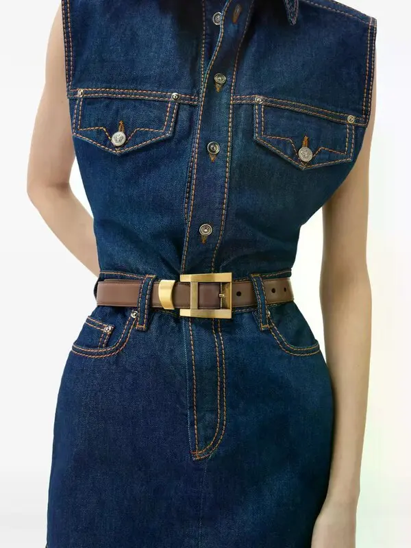 Versace Leather Belt - Brown