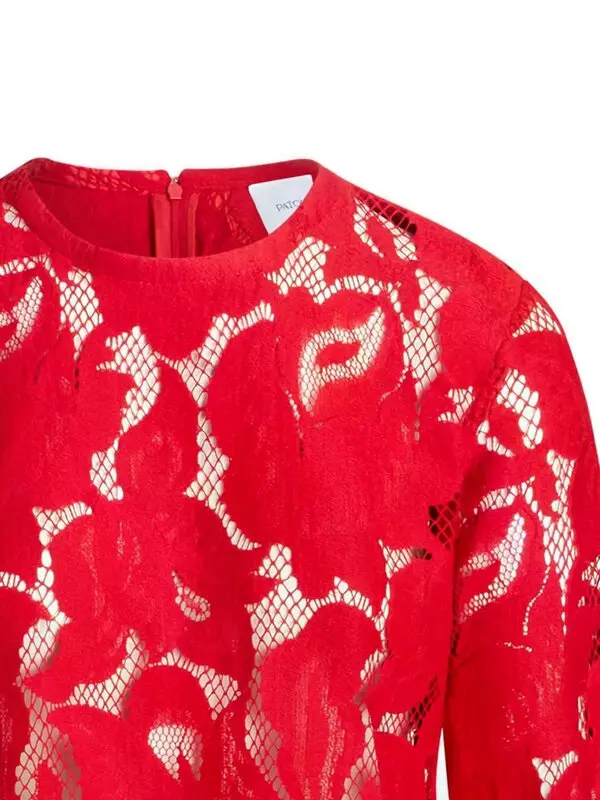 PATOU Balloon-sleeve Lace Top