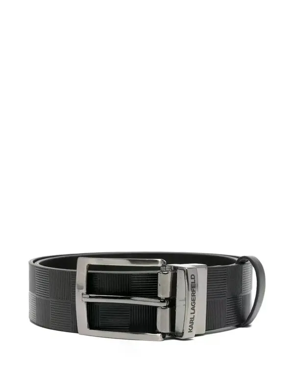 Karl Lagerfeld Check-patterned Belt - Black