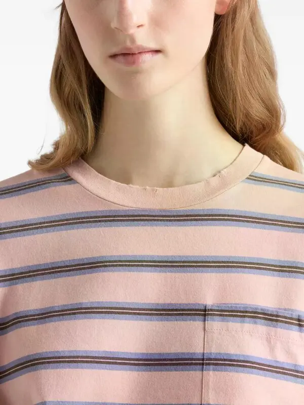 Prada Long-sleeved Striped Cotton Jersey T-shirt
