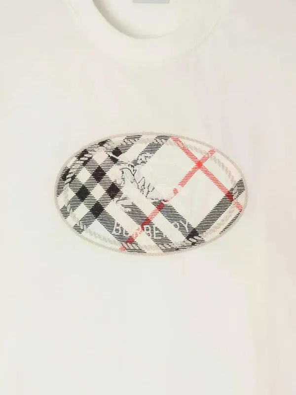 Burberry Check Knight-stamp Cotton T-shirt