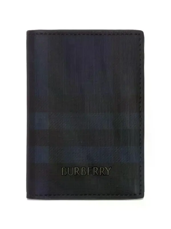 Burberry City Check Folding Card Case - Blue