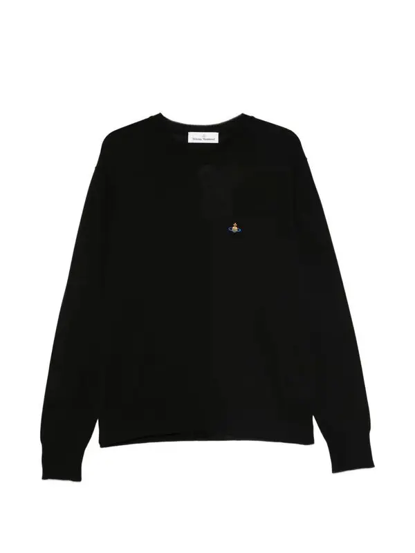 VIVIENNE WESTWOOD Orb Embroidered Sweater - Black