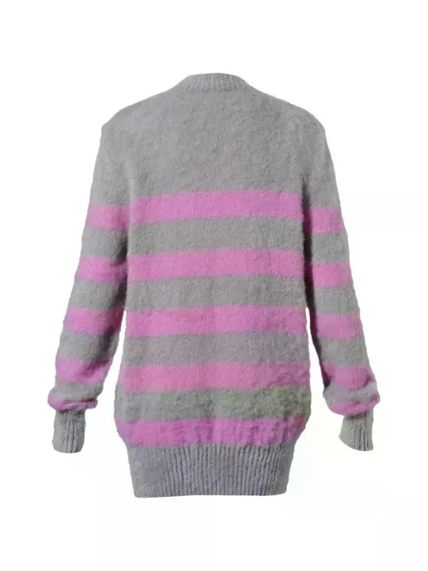 ANDREJ GRONAU Bow Detail Striped Sweater