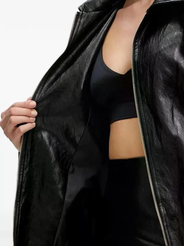 HAVEONE Belted Zip-up Jacket - Black