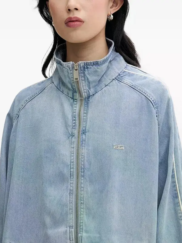 GESTUZ Gzsea Logo-embroidered High Neck Zip-up Jacket