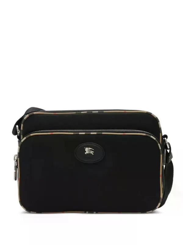 Burberry Check Trim Crossbody Bag - Black