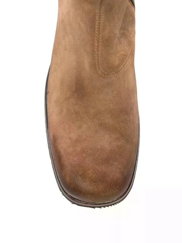 ERALDO Side-zip Square Toe Low Block Heel Boots