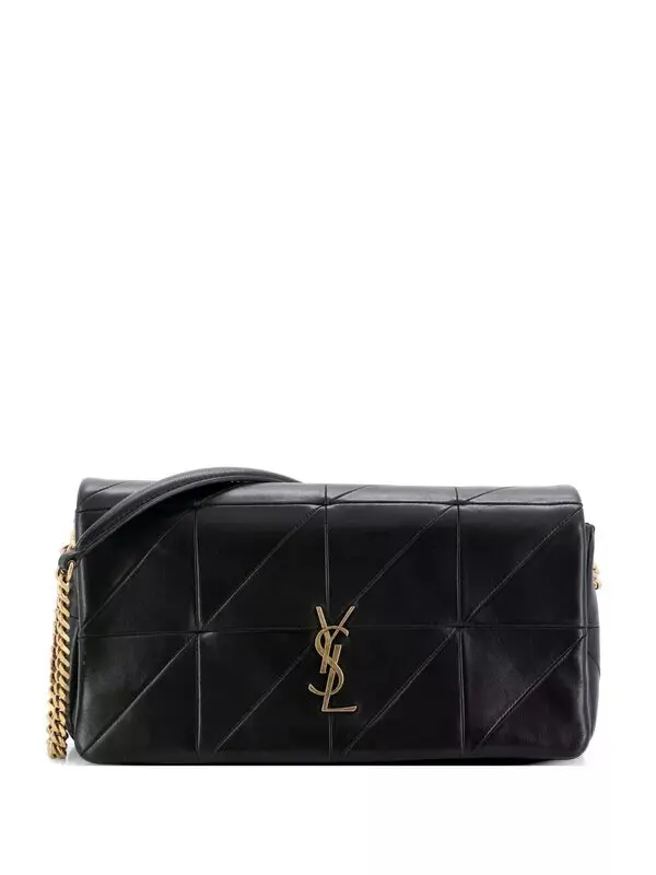 Saint Laurent Jamie Flap Bag Quilted Leather Medium Shoulder Bag - Black