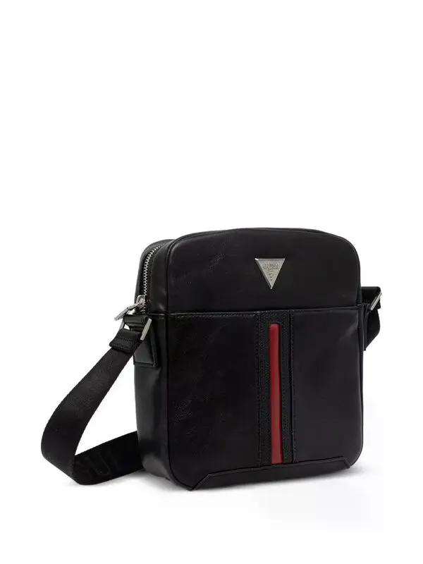 Guess Logo Plaque Striped Belt Bag