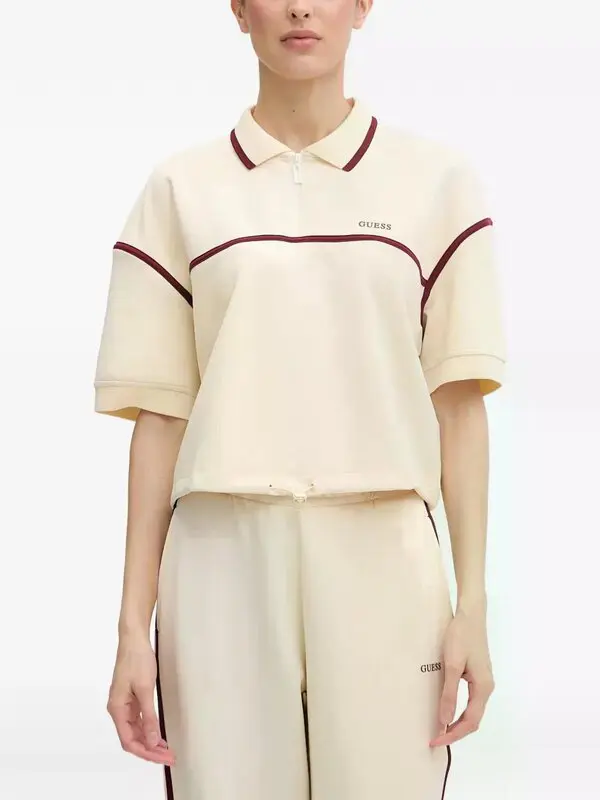 Guess Drawstring Hem Polo Top
