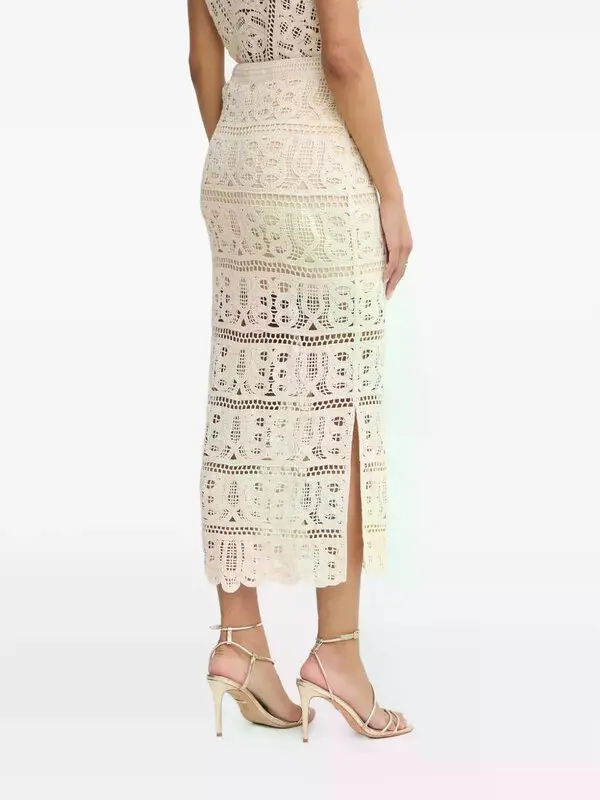 Guess Scalloped-edge Midi Skirt