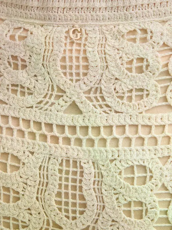 Guess Scalloped-edge Midi Skirt
