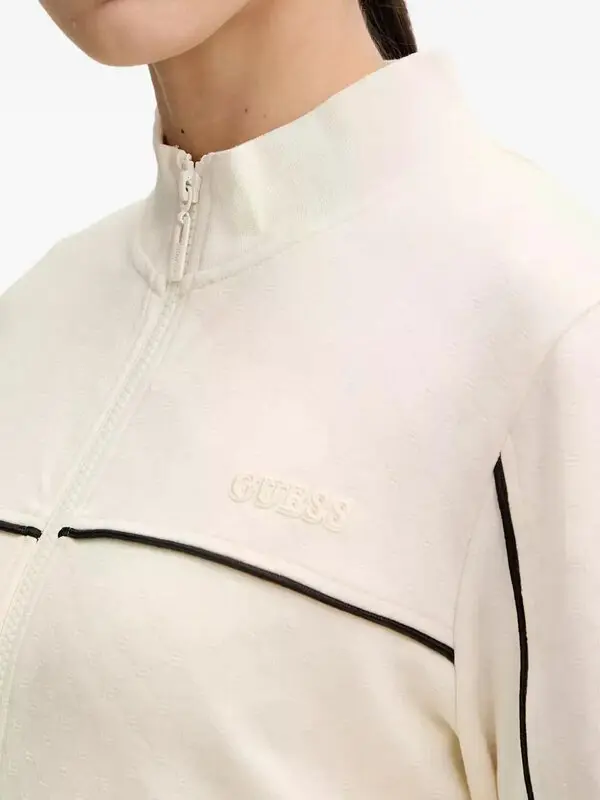 Guess Logo Embroidered Piping Sweatshirt