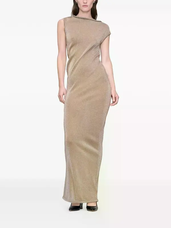MAISON MARGIELA Shimmer-knit Draped Maxi Dress