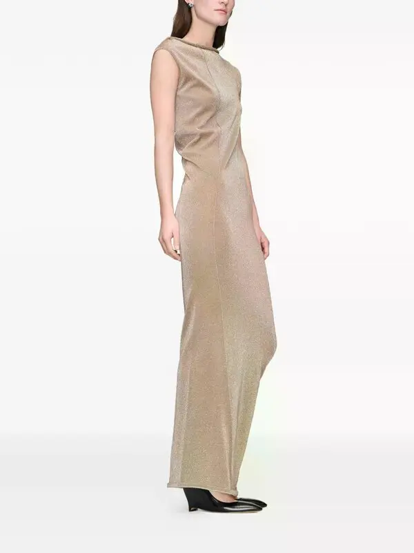 MAISON MARGIELA Shimmer-knit Draped Maxi Dress