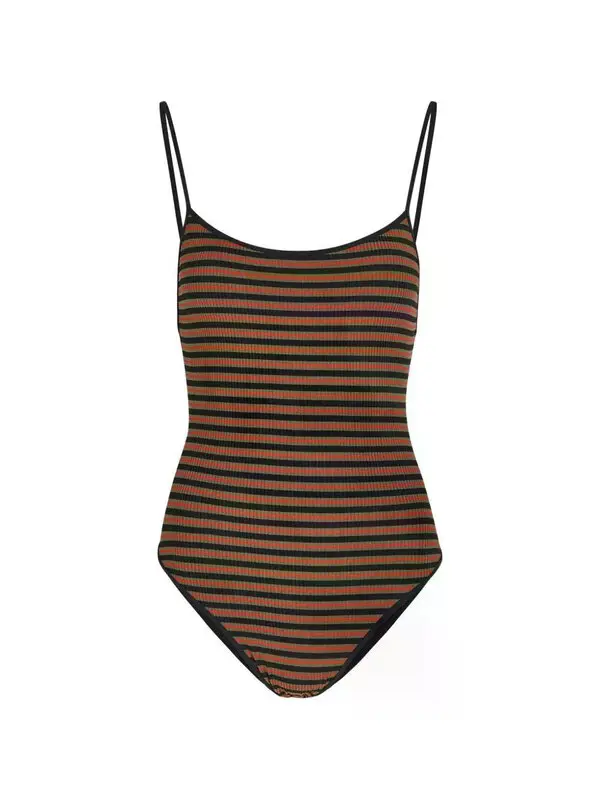 LIDO Trentasei Striped Swimsuit - Brown