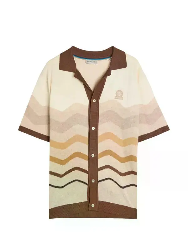 SANDBANKS Chevron-knit Short-sleeve Sweater