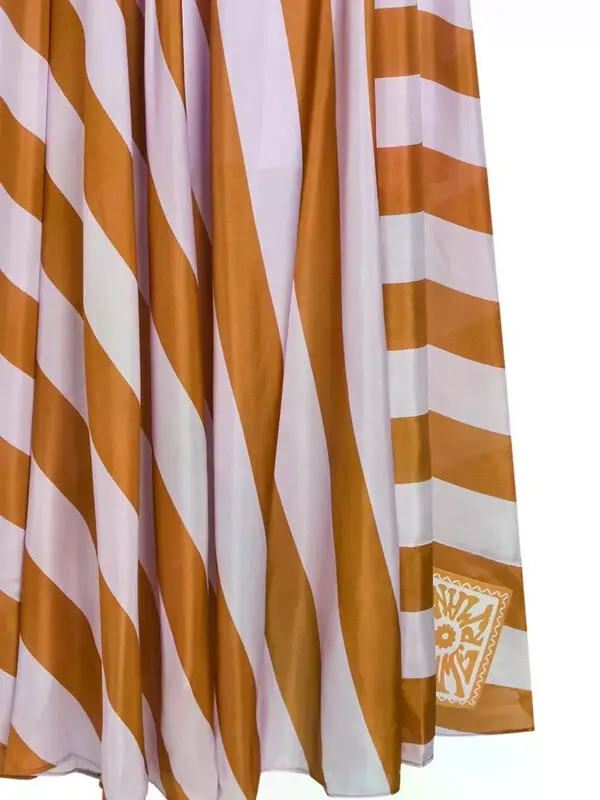 Zimmermann Indra Striped Midi Dress - Brown
