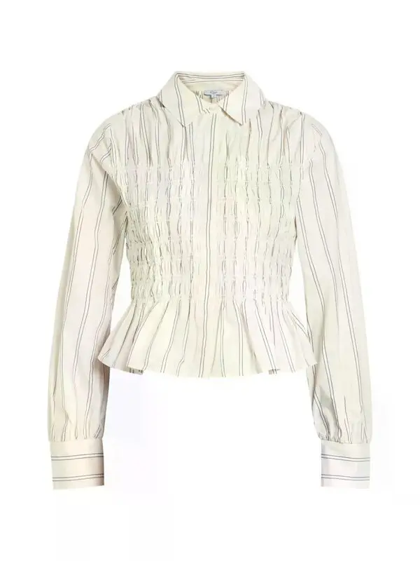 Rails Bradshaw Shirt With Shirred Panelling And Peplum Hem