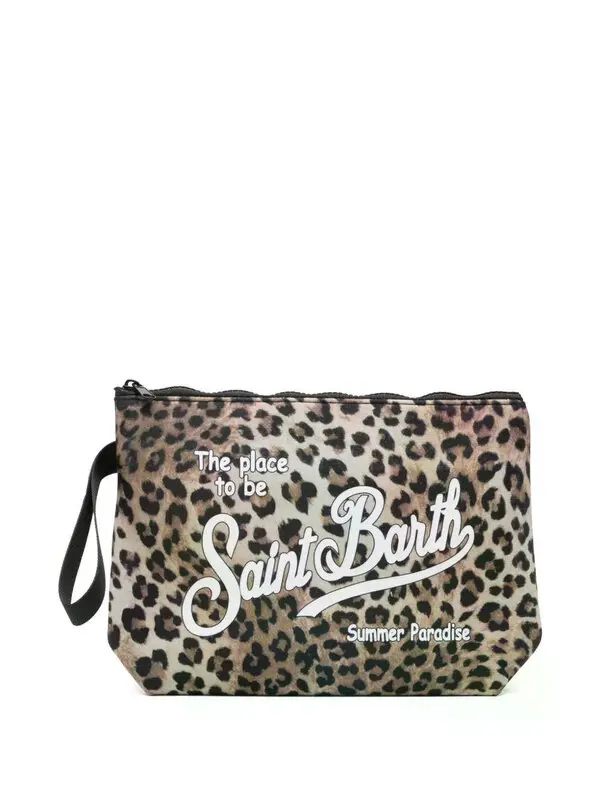 MC2 SAINT BARTH Leopard-print Clutch Bag