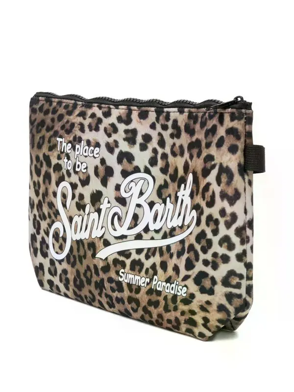 MC2 SAINT BARTH Leopard-print Clutch Bag