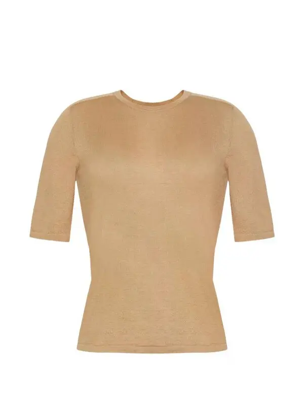 Adam Lippes Kerr Short-sleeve Sweater - Neutrals