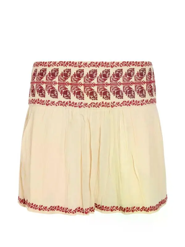 ETOILE Embroidered Pleated Mini Skirt