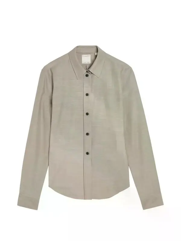 Calvin Klein Melange Effect Long Sleeve Shirt