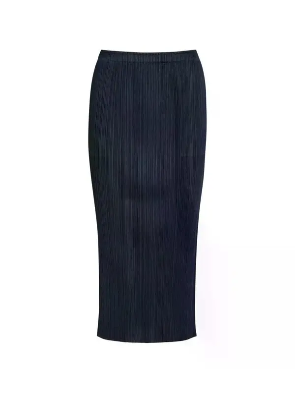 Issey Miyake Pleated Midi Skirt - Blue