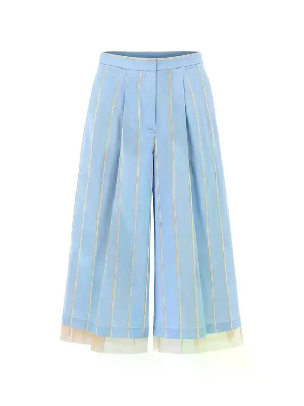 Viktor & Rolf Striped Pleated Wide-leg Trousers