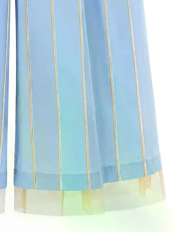 Viktor & Rolf Striped Pleated Wide-leg Trousers